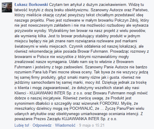 Bractwo Fordońskie: Post Scriptum - List Otwarty - Chmielokracja